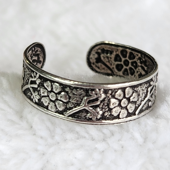 Jewelry | Vintage 9s Y2k Sterling Silver Floral Hippie Boho Cottagecore ...